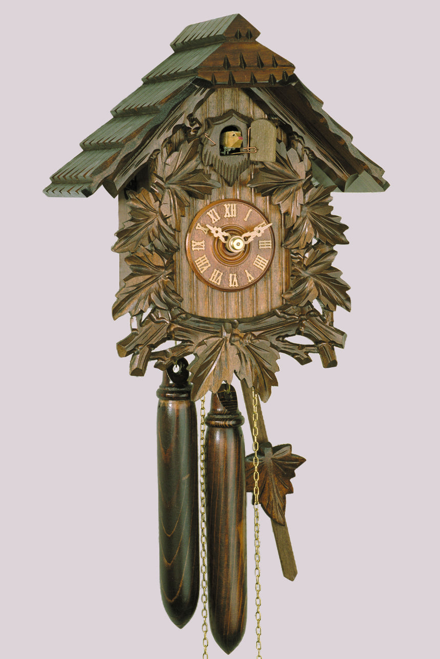 Cuckoo Clock with detailed carvings and pine cone wood weights - Cuckoo ...