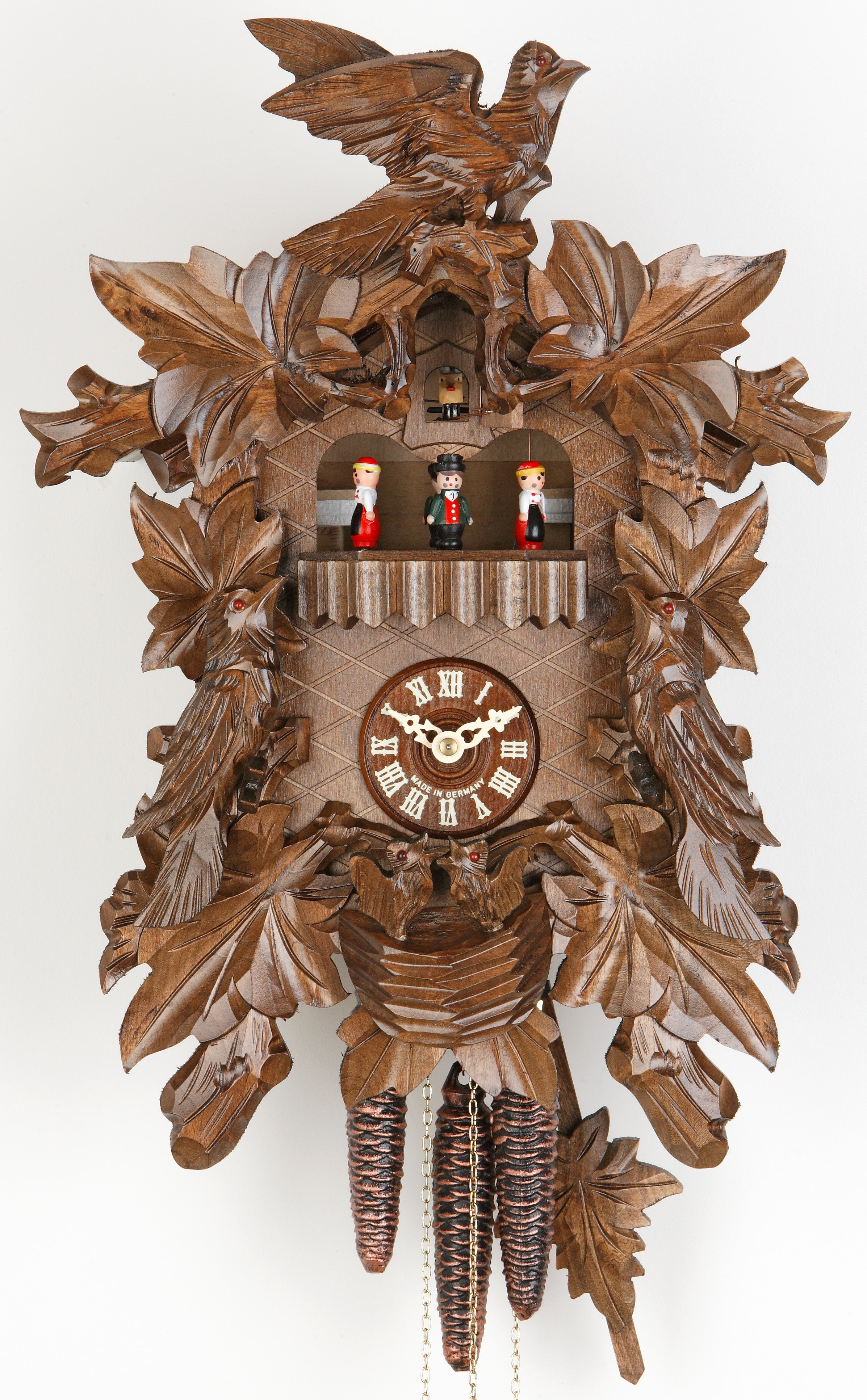 Cuckoo Clock Carving Style 1 Day Movement With Music And Dancers