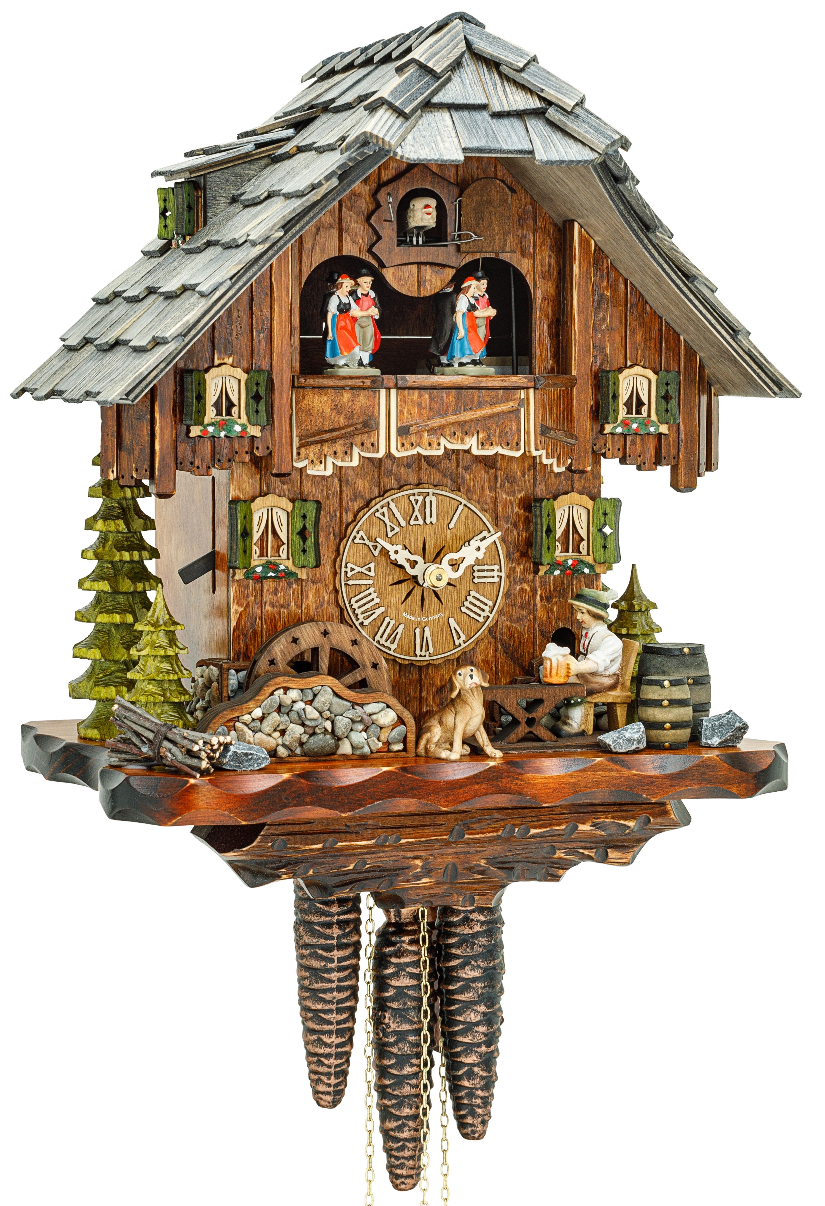 Cuckoo Clock - Chalet-Style - 1-Day Movement - Black Forest House - No ...