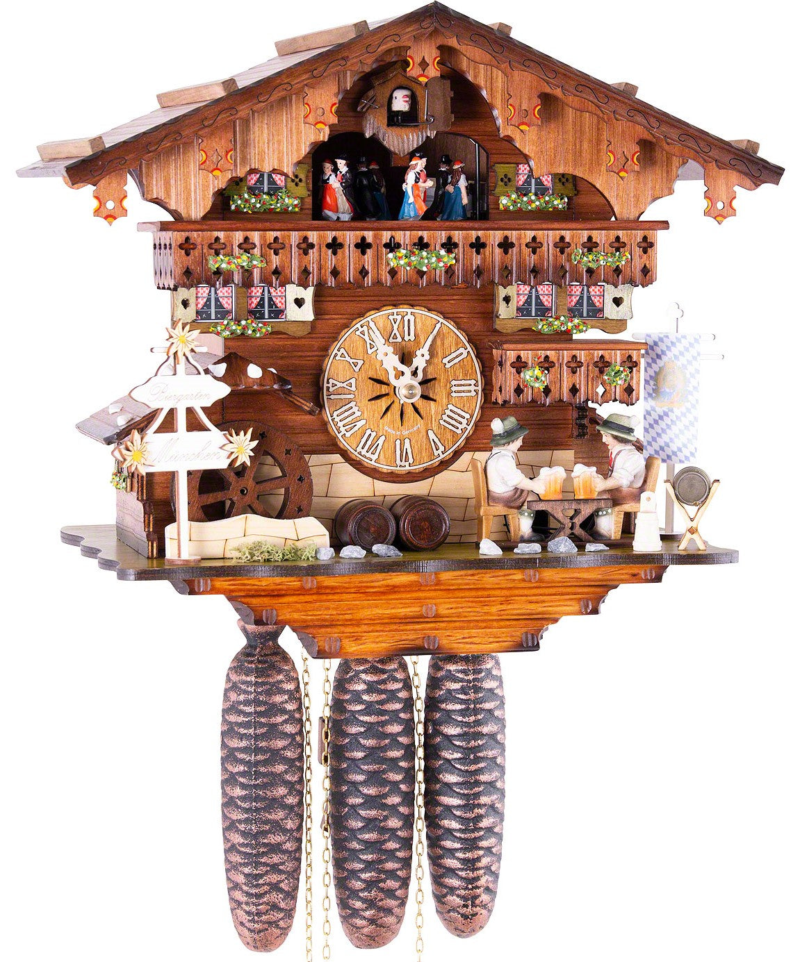 Cuckoo Clock - Chalet-Style - 8-Day Movement - Black Forest house15 ...