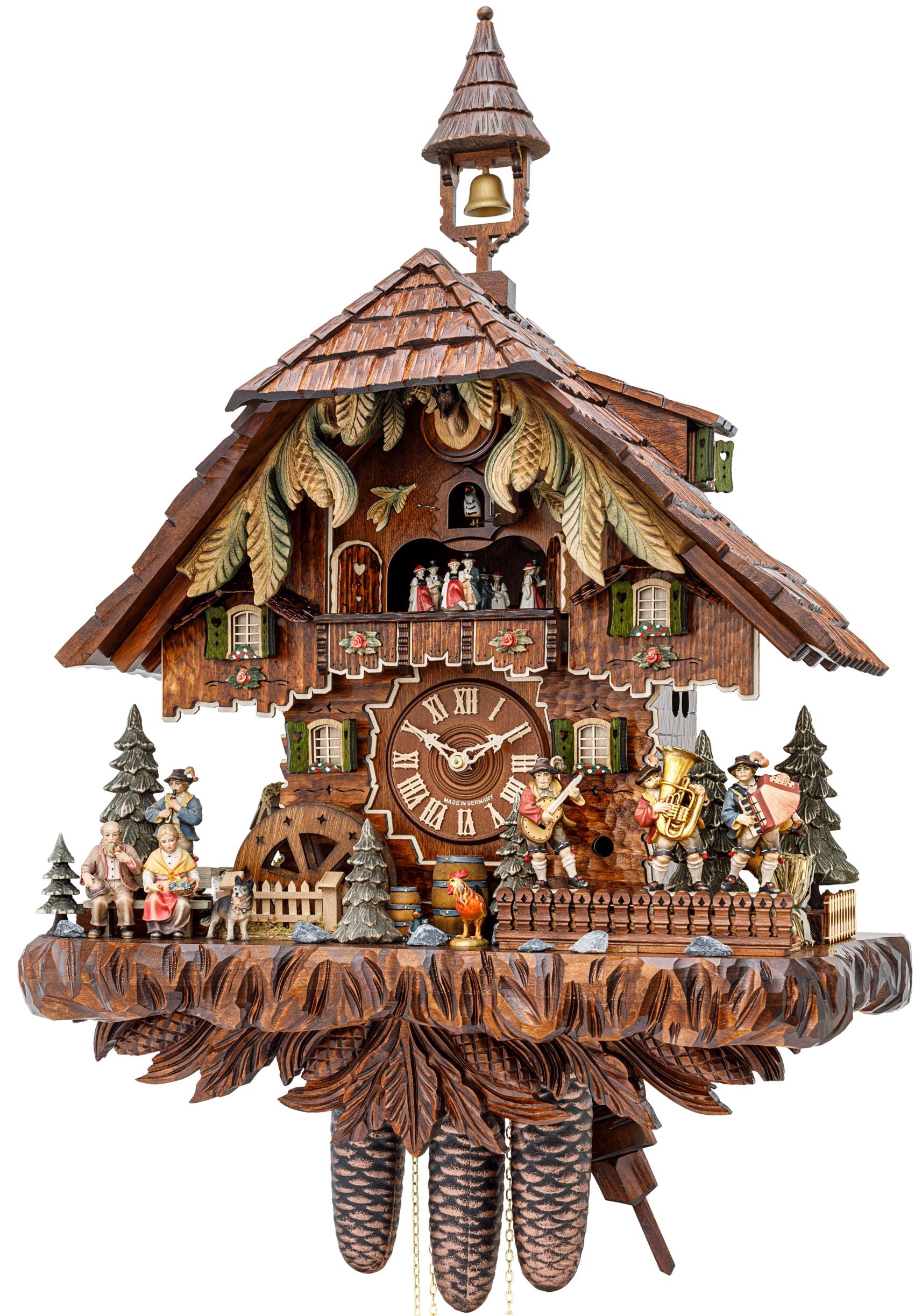 Cuckoo Clock - Chalet-Style - 8-Day Movement - Black Forest house7 - Cuckoo Clock Market