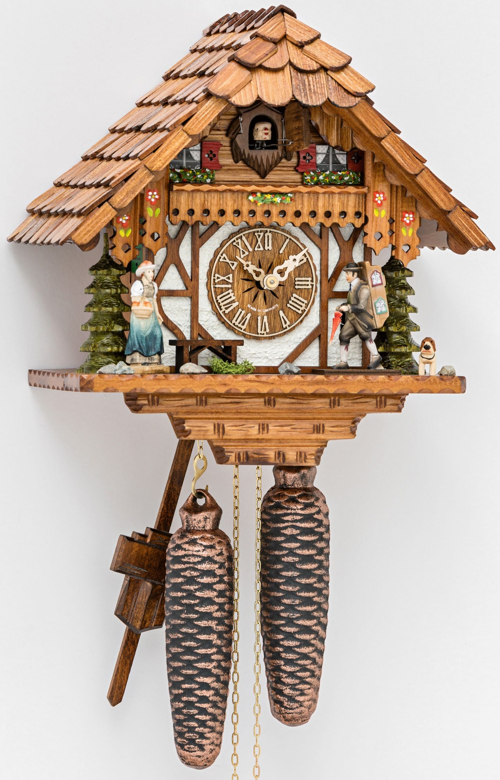 Cuckoo Clock - Chalet-Style - 8-Day Movement - Black Forest house38 ...
